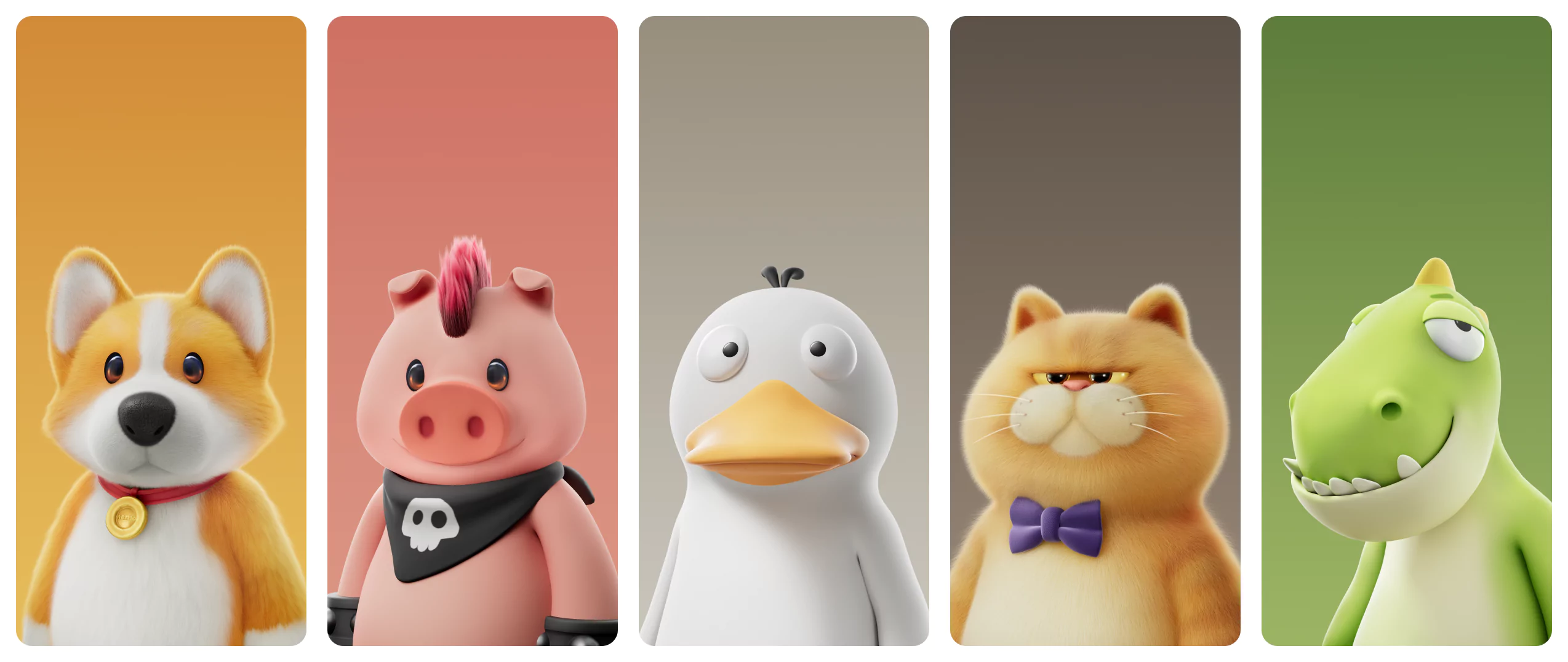 Ảnh nền thú cưng dễ thương từ game Party Animals cho điện thoại